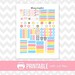Printable Planner Stickers Donut Themed Weekly Kit W/ Cut - Etsy