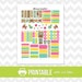 Printable Planner Stickers Tropical Summer Weekly Kit W/ Cut Files ...