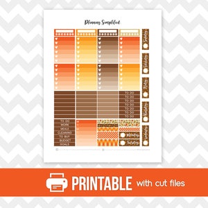 Printable Planner Stickers October / Fall / Autumn Weekly Kit! JPG, PDF ...