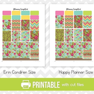 Printable Planner Stickers Tropical Summer Weekly Kit W/ Cut Files ...