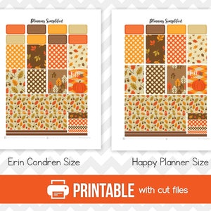 Printable Planner Stickers October / Fall / Autumn Weekly Kit! JPG, PDF ...