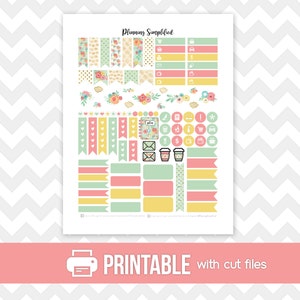 Printable Planner Stickers Spring Flowers Weekly Kit for March / April ...