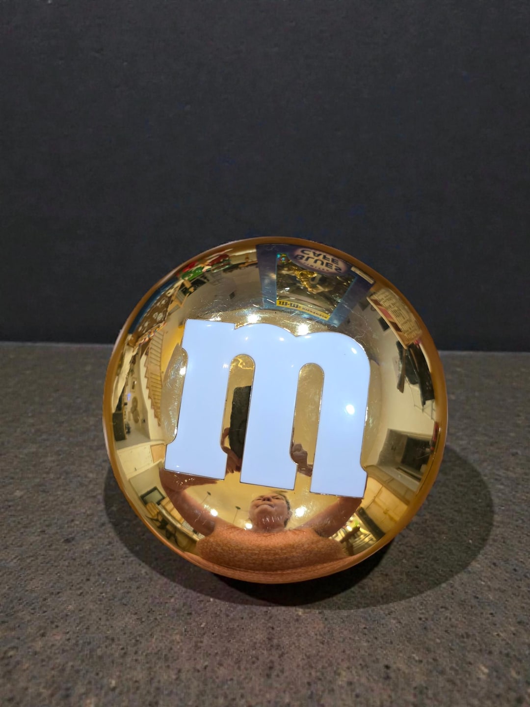 Official M&m's Round Gold COLLECTIBLE - Candy or Trinket Box. Plastic ...