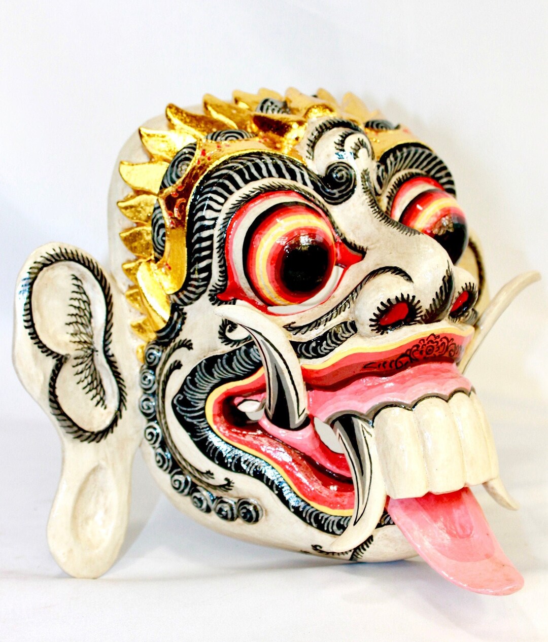 Rangda the Witch Demon Queen Polychrome Mask Kali Durga Goddess ...