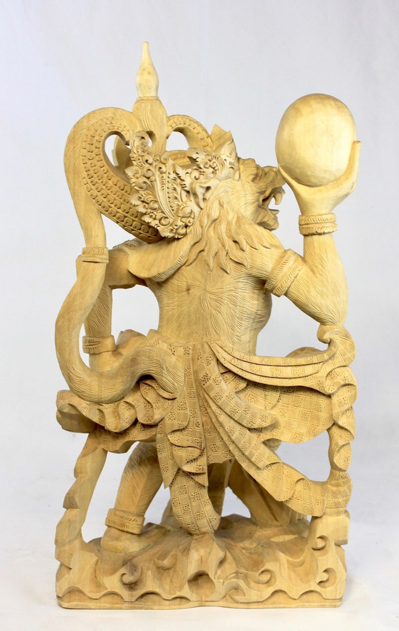 Balinese Hanuman Monkey God Sculpture Ramayana Bali Art Hand Carved ...