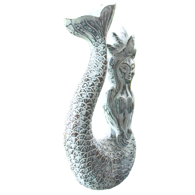 Mermaid Princess Relief Wall Art Panel Hand Carved Wood Bali | Etsy