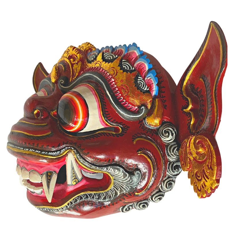 Barong Mask Hanuman Red Monkey Demon Topeng Authentic Balinese - Etsy