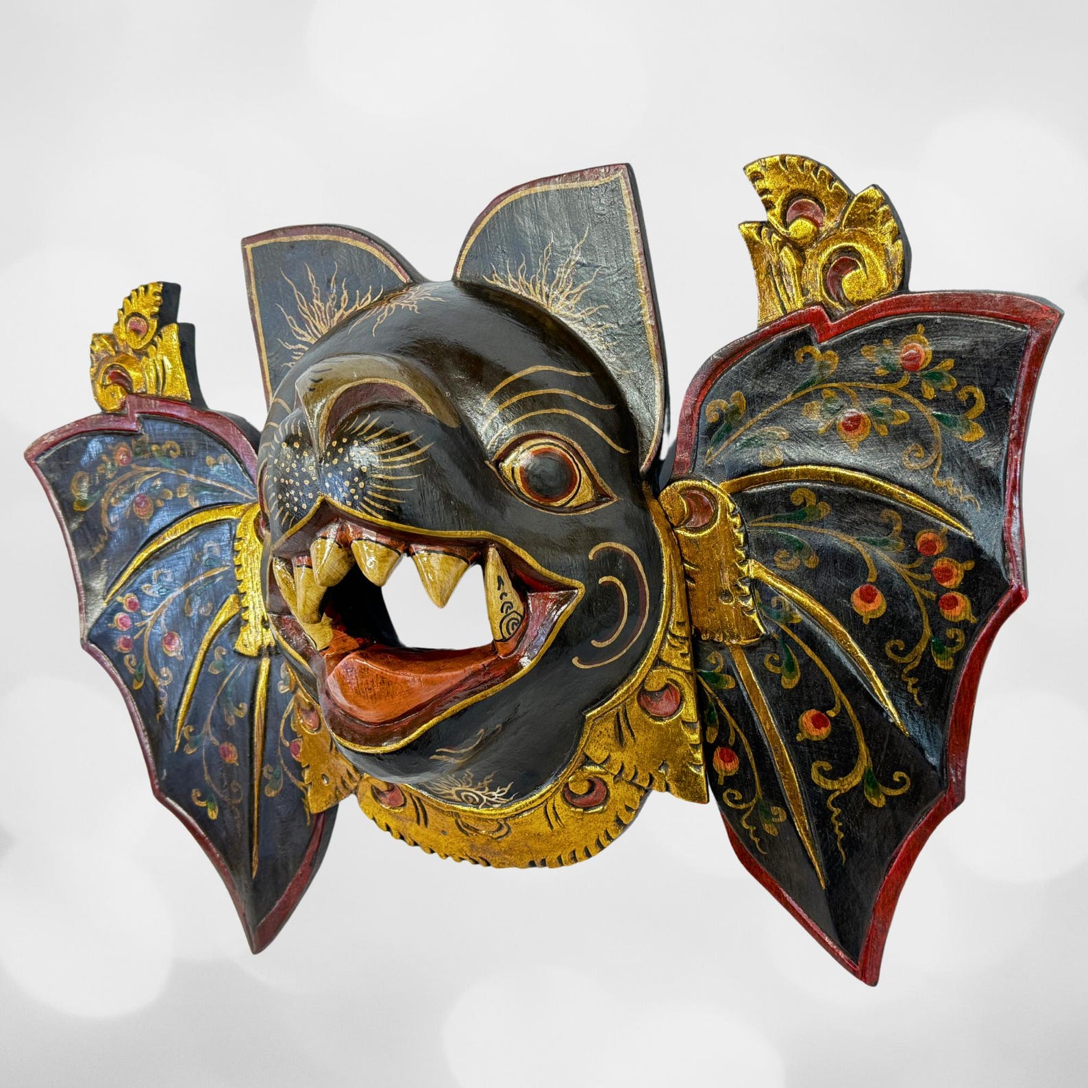 Balinese Winged Bat Mask Hand-carved Bali Folk Art Wood Carving ...