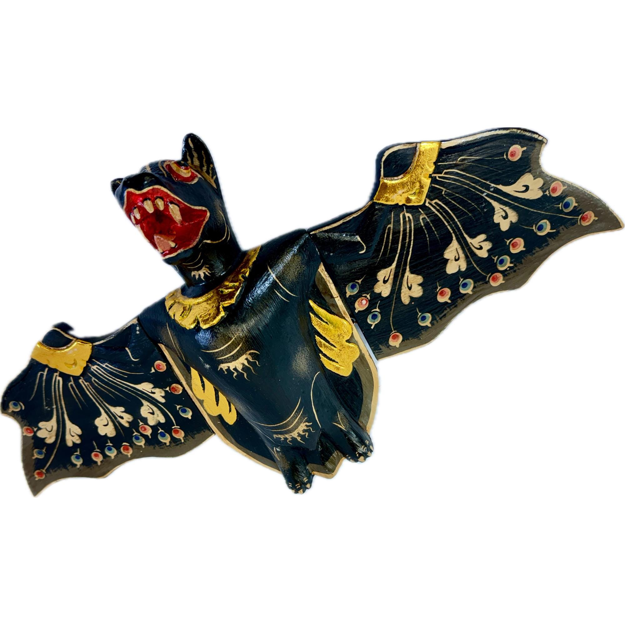 Hand Carved Wood Balinese Flying Bat Mobile: Spirit Chaser (20 Inch) - Etsy