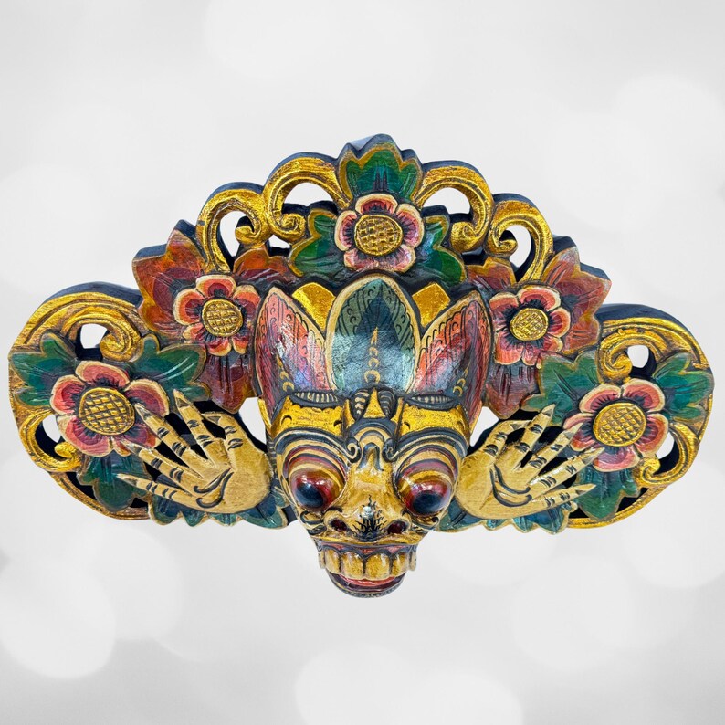Balinese Barong Demon Mask: Hand Carved Wood Bali Art, Bhoma Guardian ...