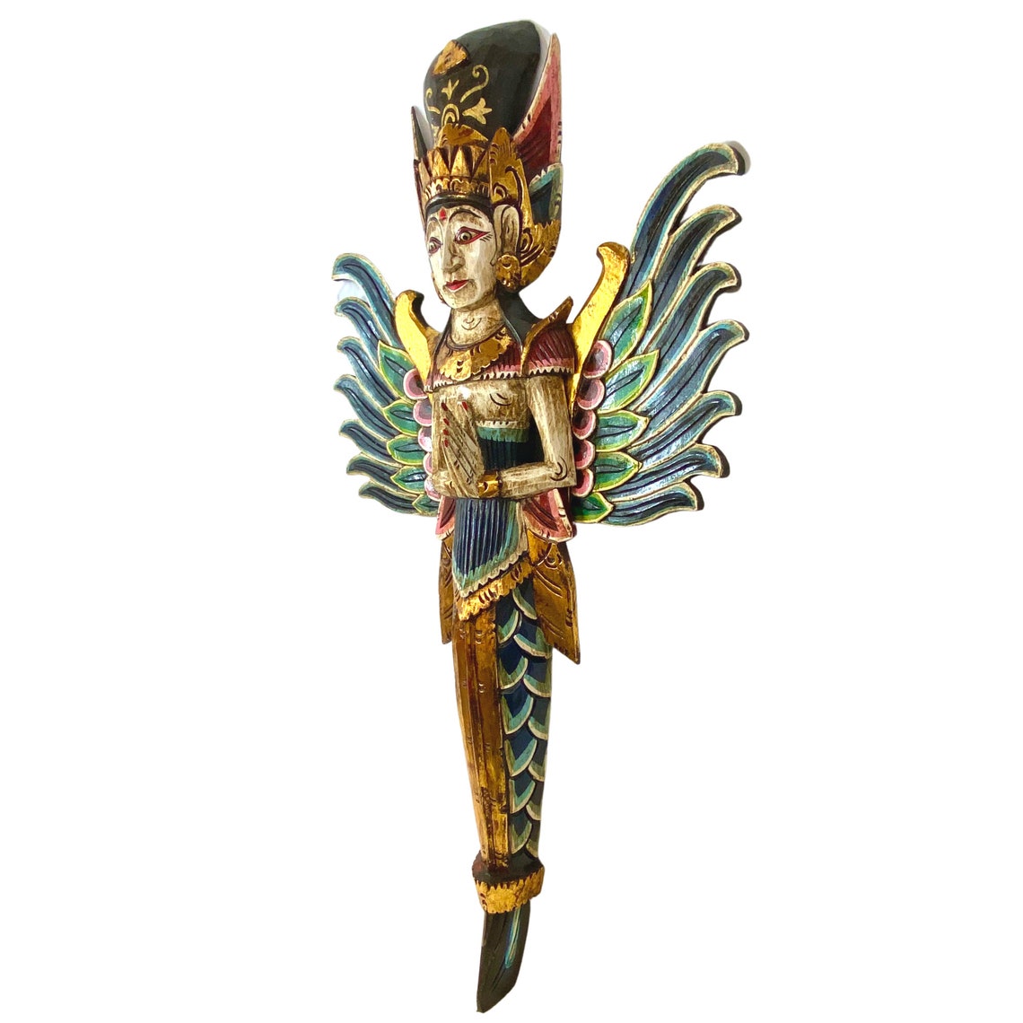 Winged Mermaid Wall Statue Rama Sita God & Goddess Hand Carved - Etsy