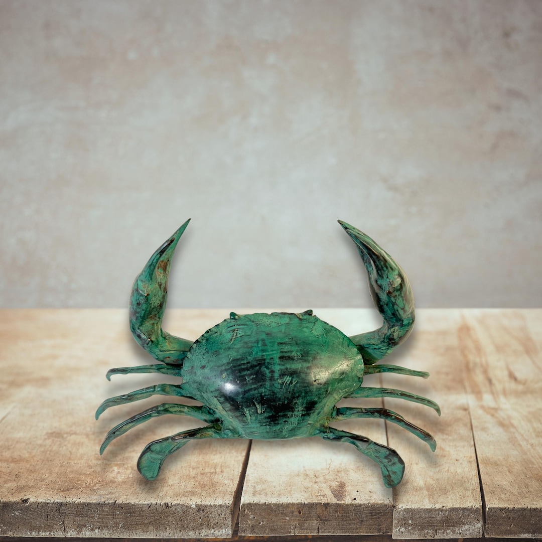 Green Crab Crustacean Statue Sealife Marine Life Nautical Beach ...