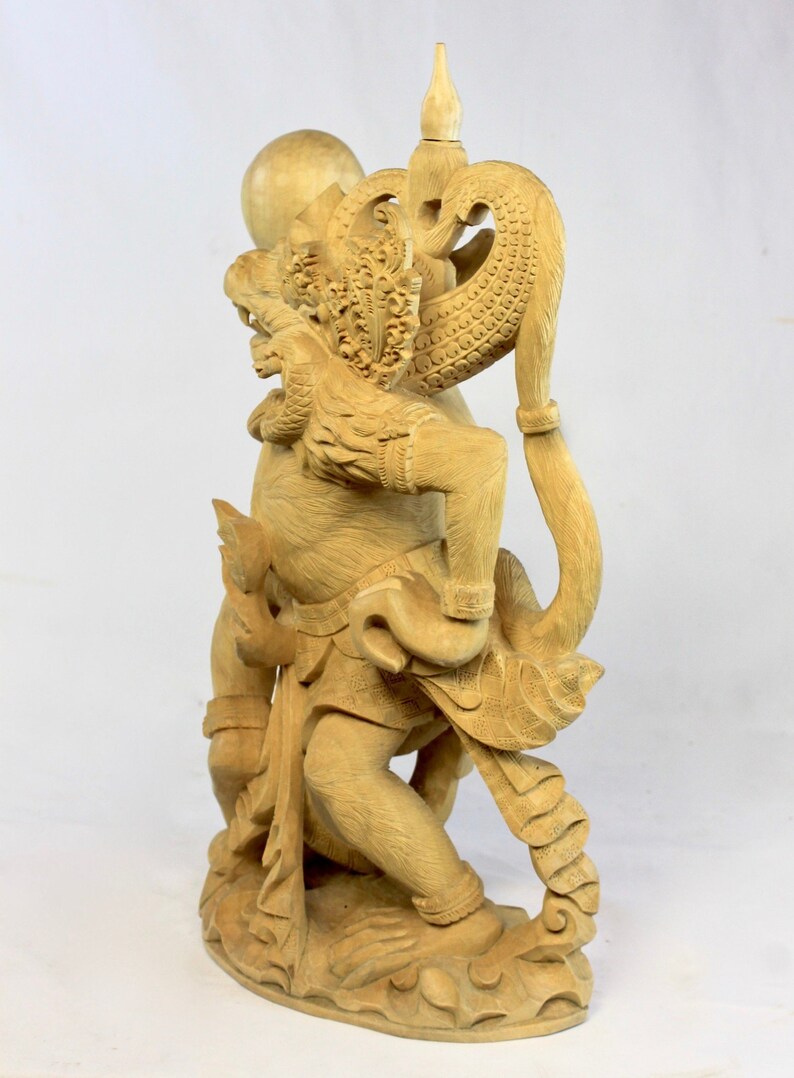 Balinese Hanuman Monkey God Sculpture Ramayana Bali Art Hand Carved ...