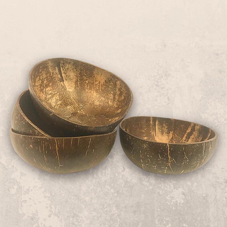 Handcrafted Coconut Shell Bowl: Eco-friendly Vegan Tableware - Etsy