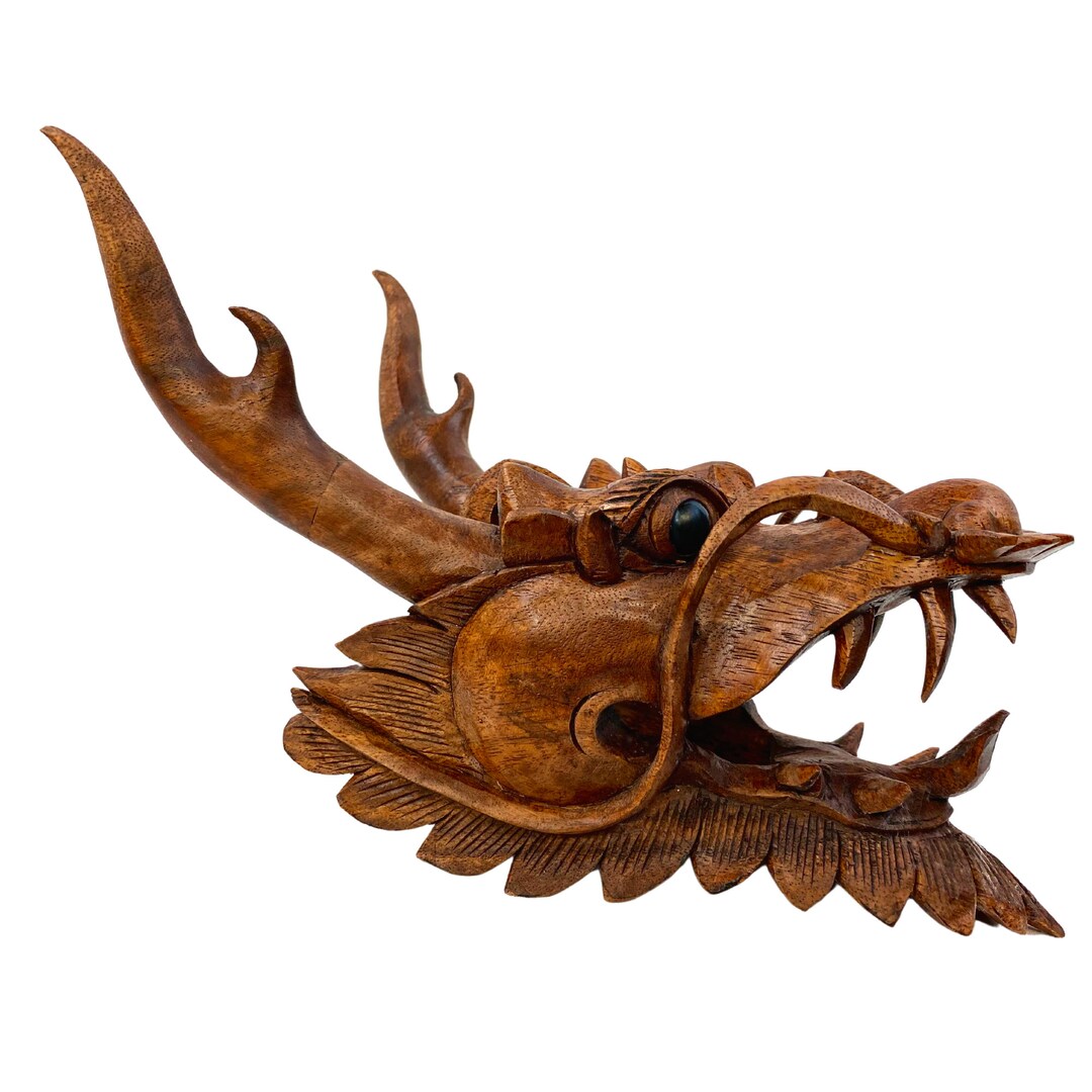 Horned Dragon Cosmic Naga Mask Hand Mask Wall Art Hand Carved - Etsy