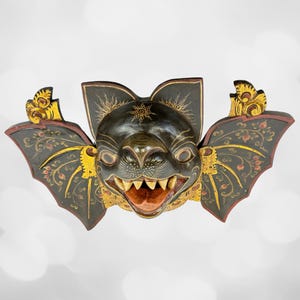 Balinese Winged Bat Mask Hand-carved Bali Folk Art Wood Carving ...