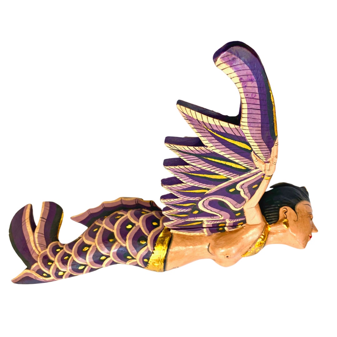 Bali Winged Mermaid Goddess Mobile, Demon Chaser Cradle Guardian, Hand ...