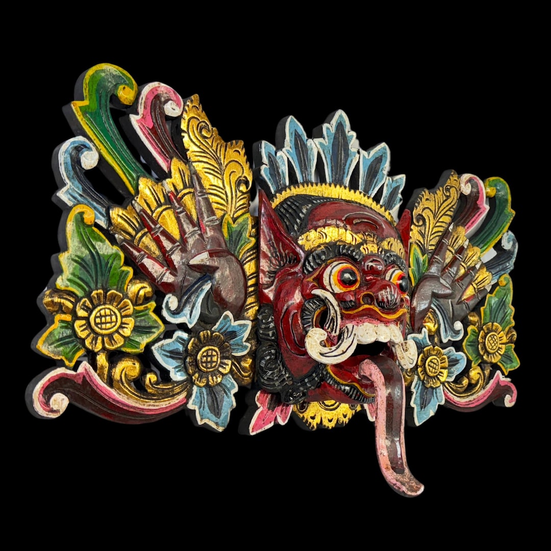 Balinese Mask Rakshasa Demon Mask Bali Folk Art Carving Guardian ...
