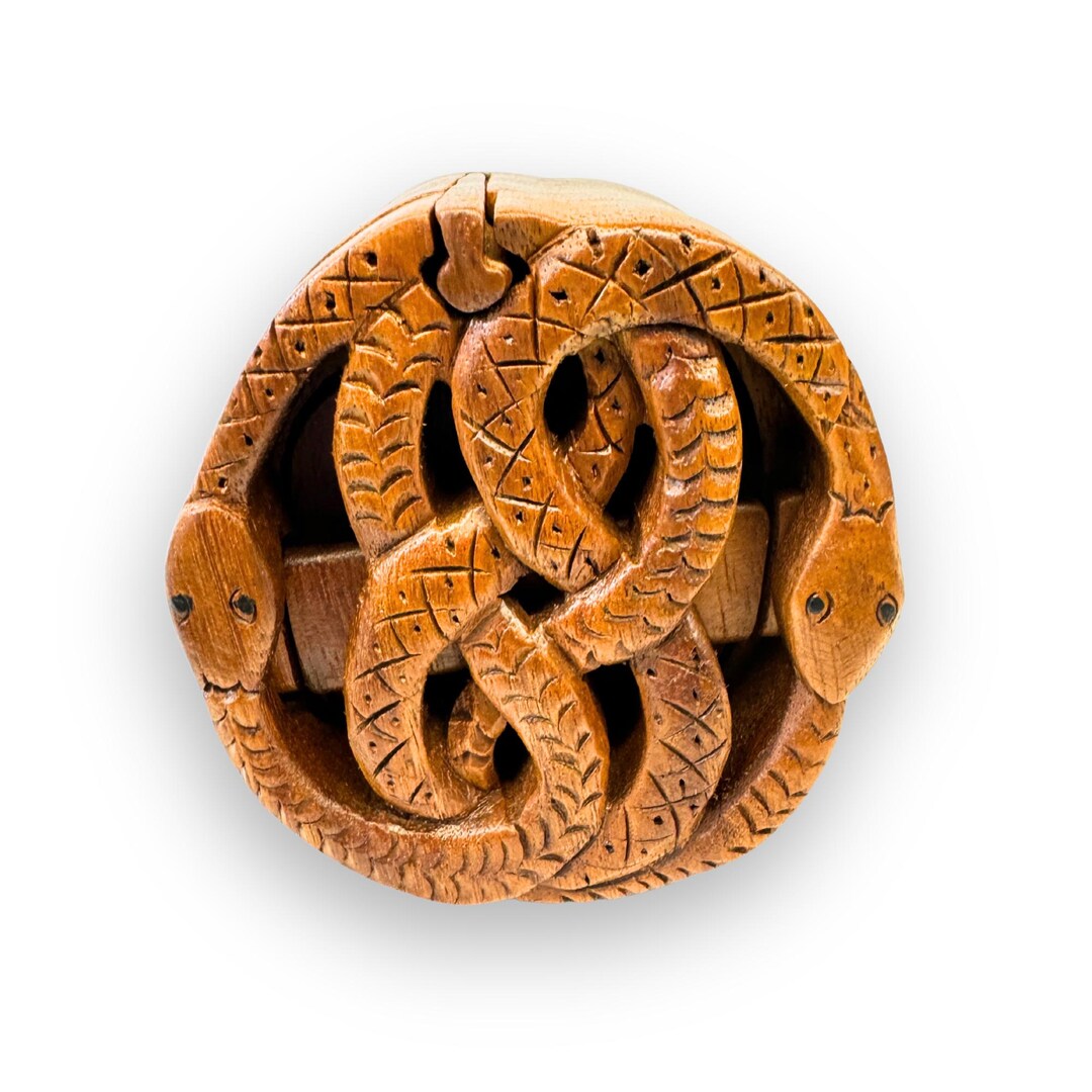 Celtic Knot Snake Puzzle Box Secret Stash Box Trinket Jewelry Gift Box ...