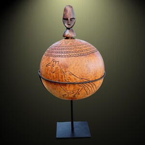 Betel Nut Hand Carved Calabash Gourd Medicine Container Human Figure ...