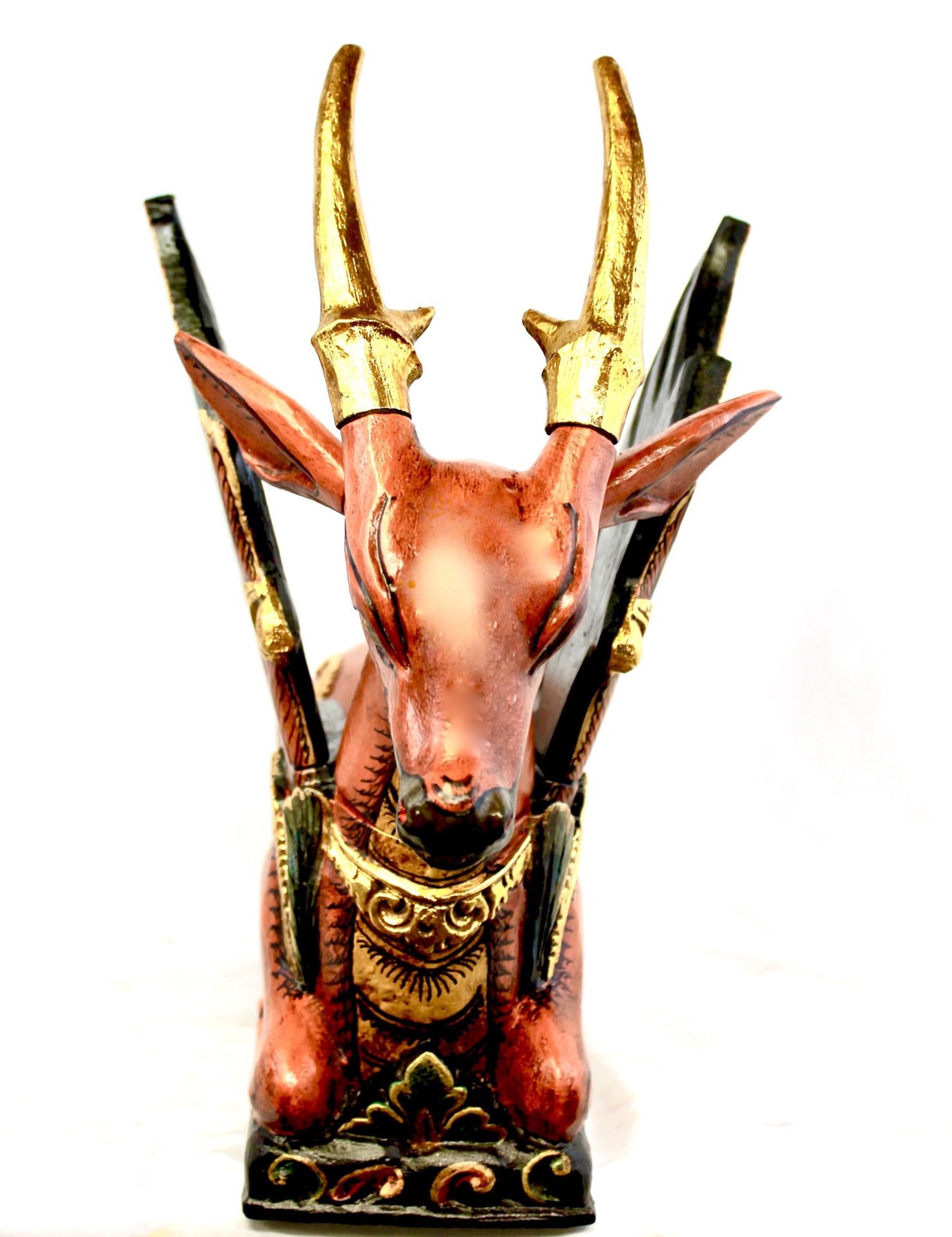 Balinese Winged Deer Statue Temple Guardian Sculpture Hand | Etsy