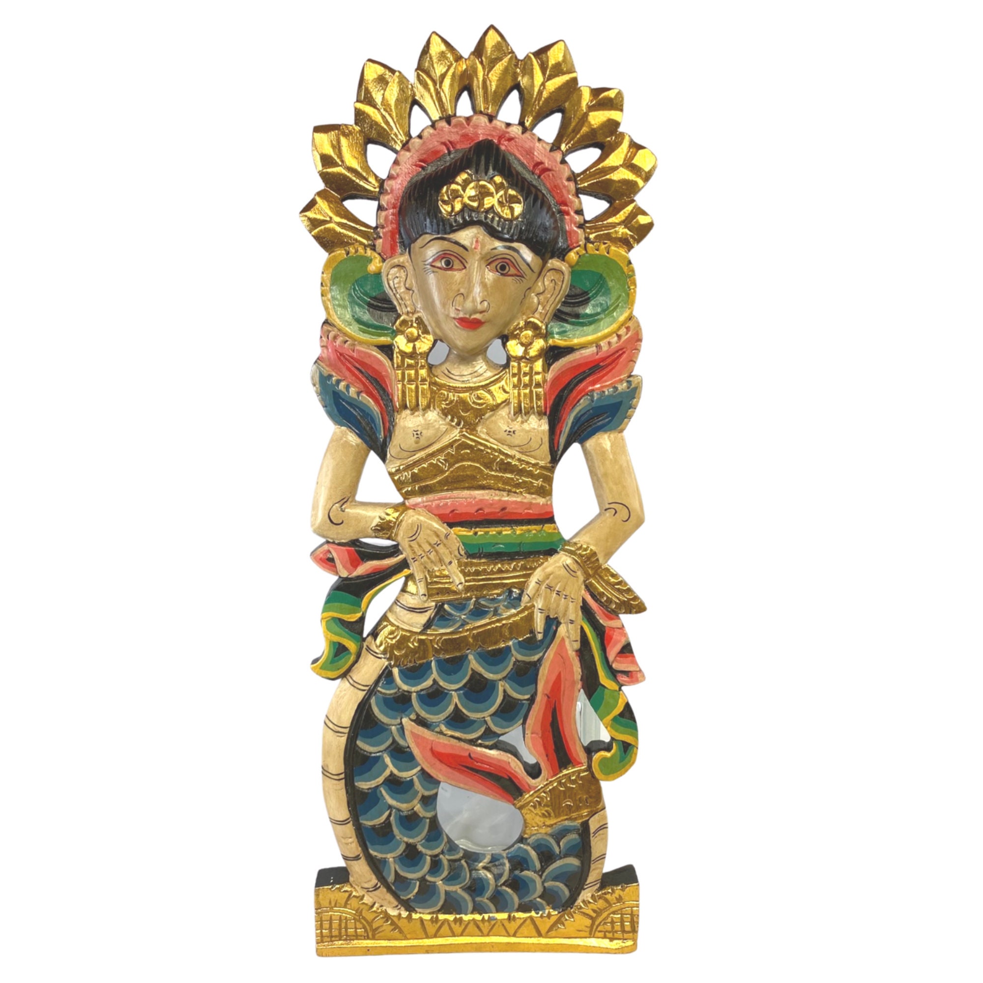 Balinese Panel Mermaid Dewi Goddess Hand Carved Wood Bali Wall - Etsy