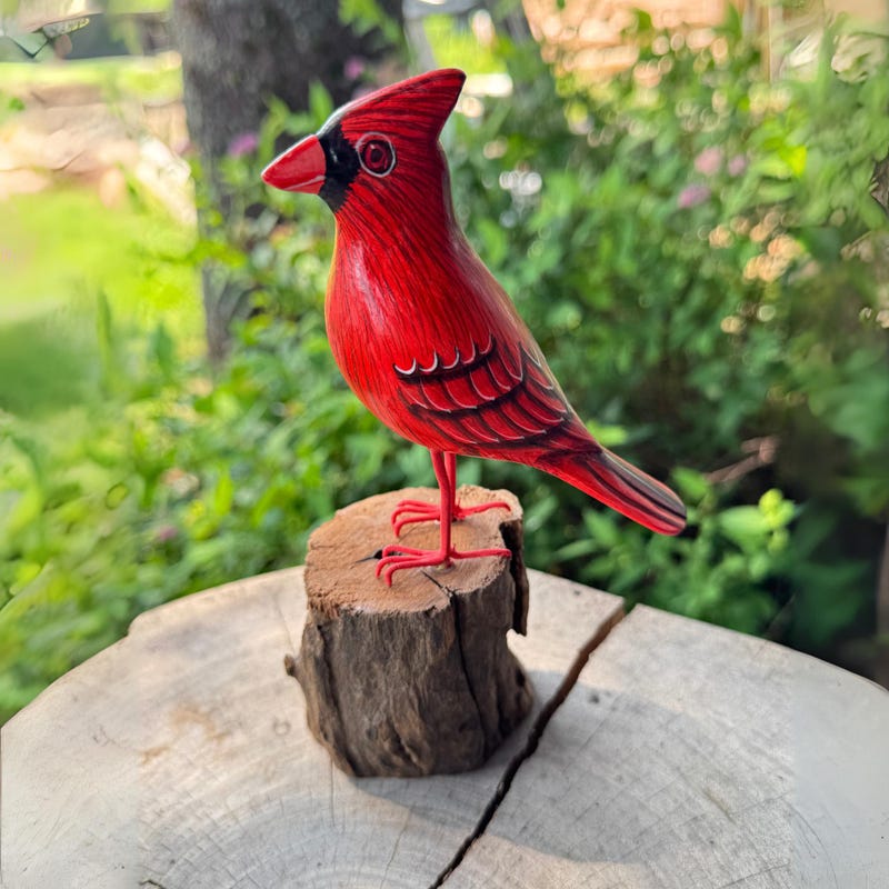 Cardinal Wood Carving - Etsy
