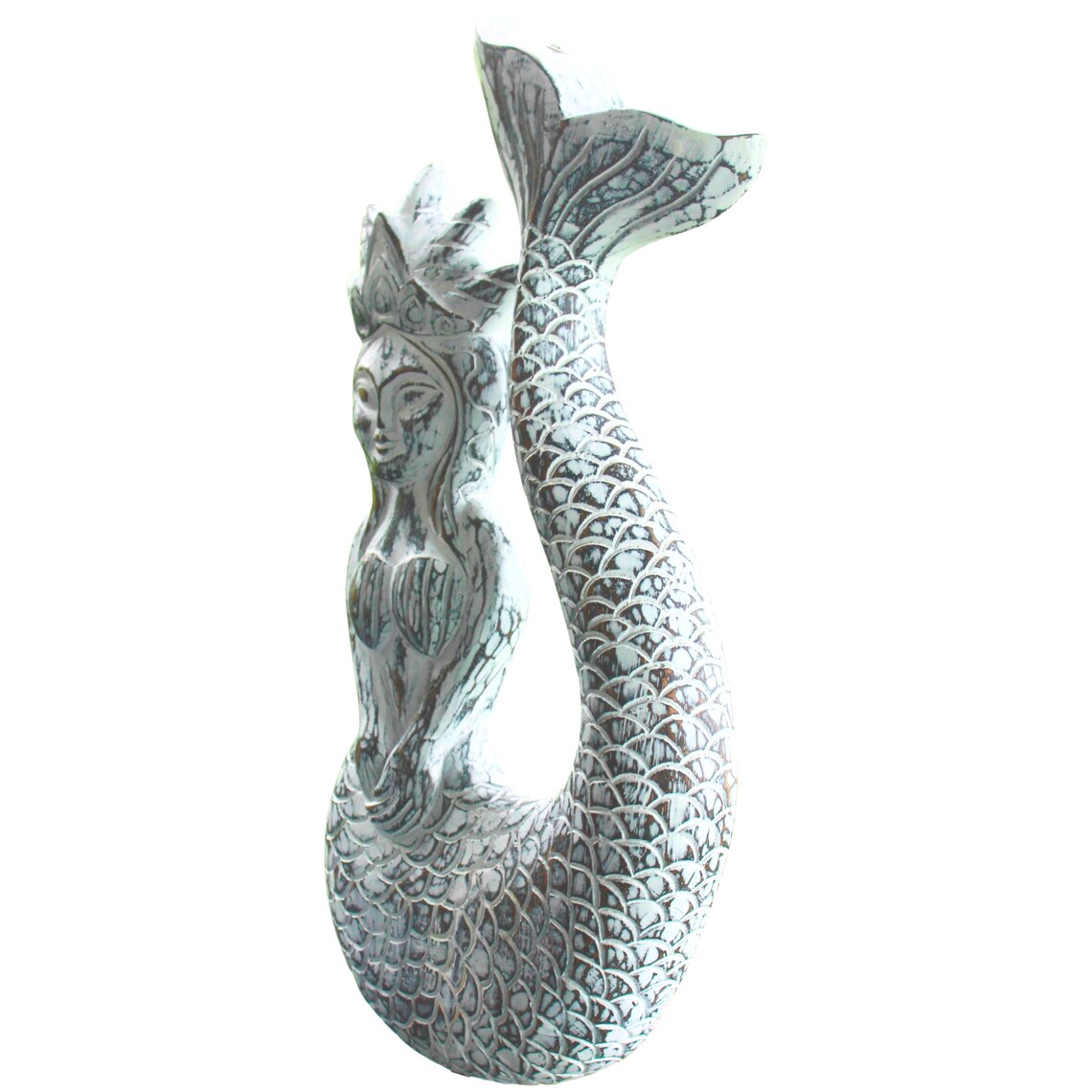 Mermaid Princess Relief Wall Art Panel Hand Carved Wood Bali - Etsy