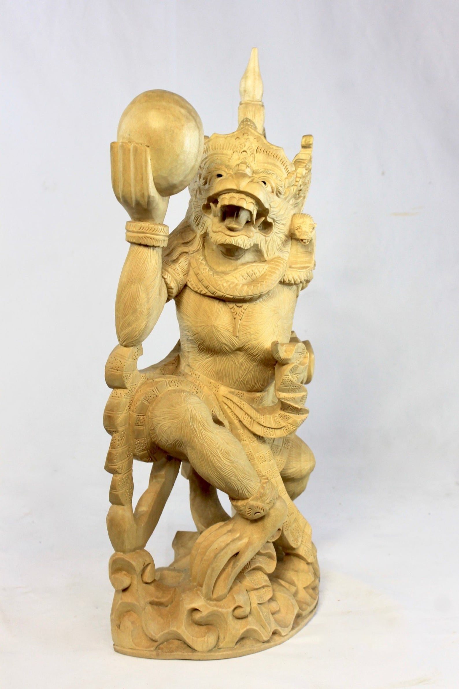 Balinese Hanuman Monkey God Sculpture Ramayana Bali Art Hand Carved ...