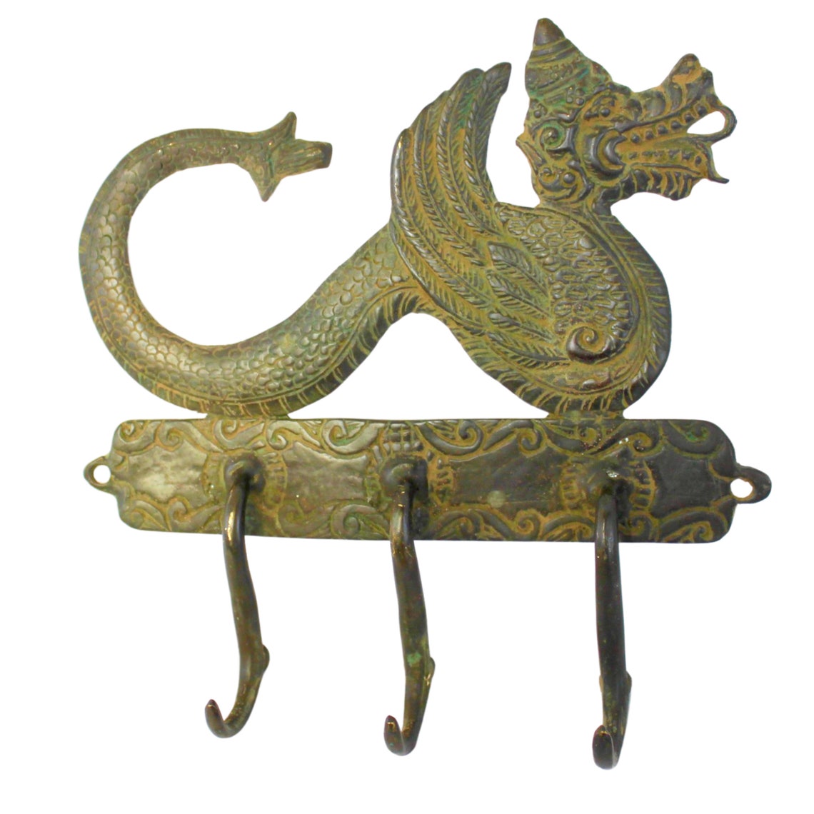 Dragon Naga Antaboga Wall Hook Hanger Cast Verdigris Solid - Etsy