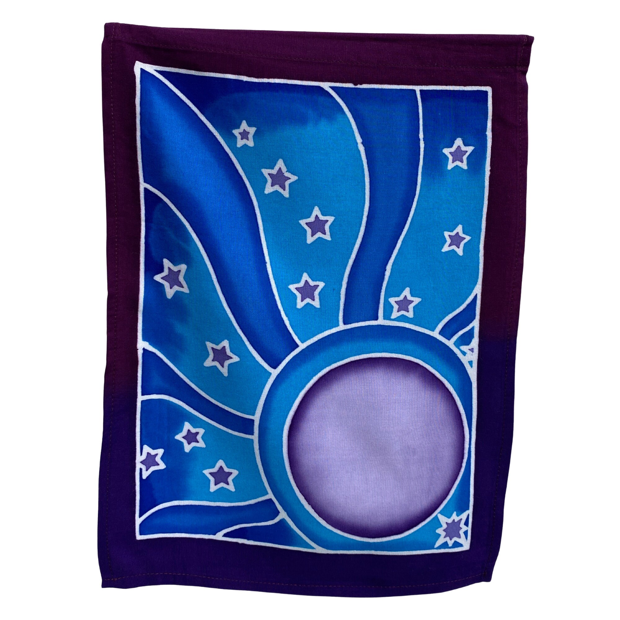 Handmade Balinese Batik Prayer Flag, Celestial Cosmos Wall Hanging ...