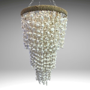 Shell Lamp Shade Pendant Natural Seashell Chandelier Bohemian Lampshade ...