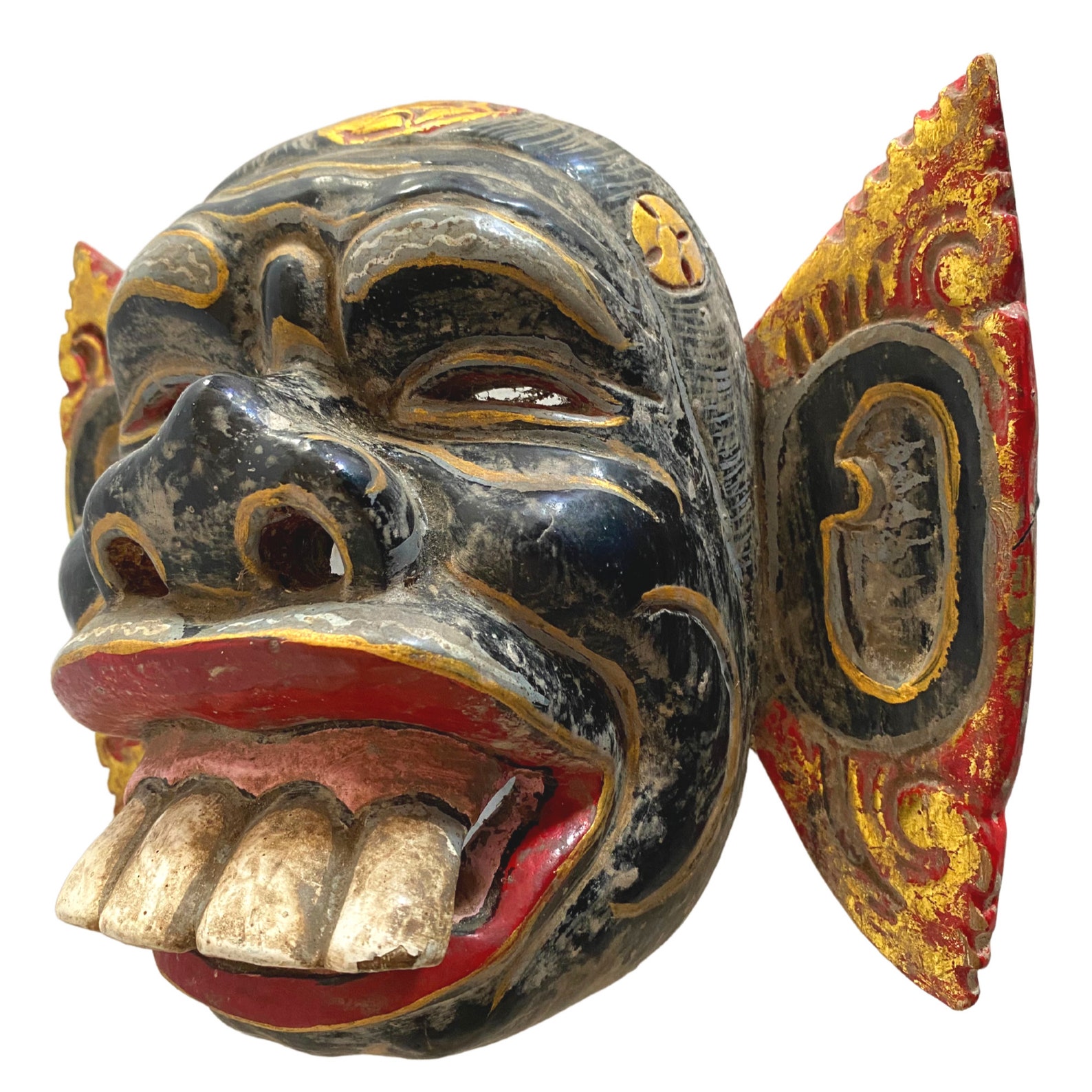Balinese Wayang WONG Dance Drama Mask Buckteeth Demon Topeng - Etsy