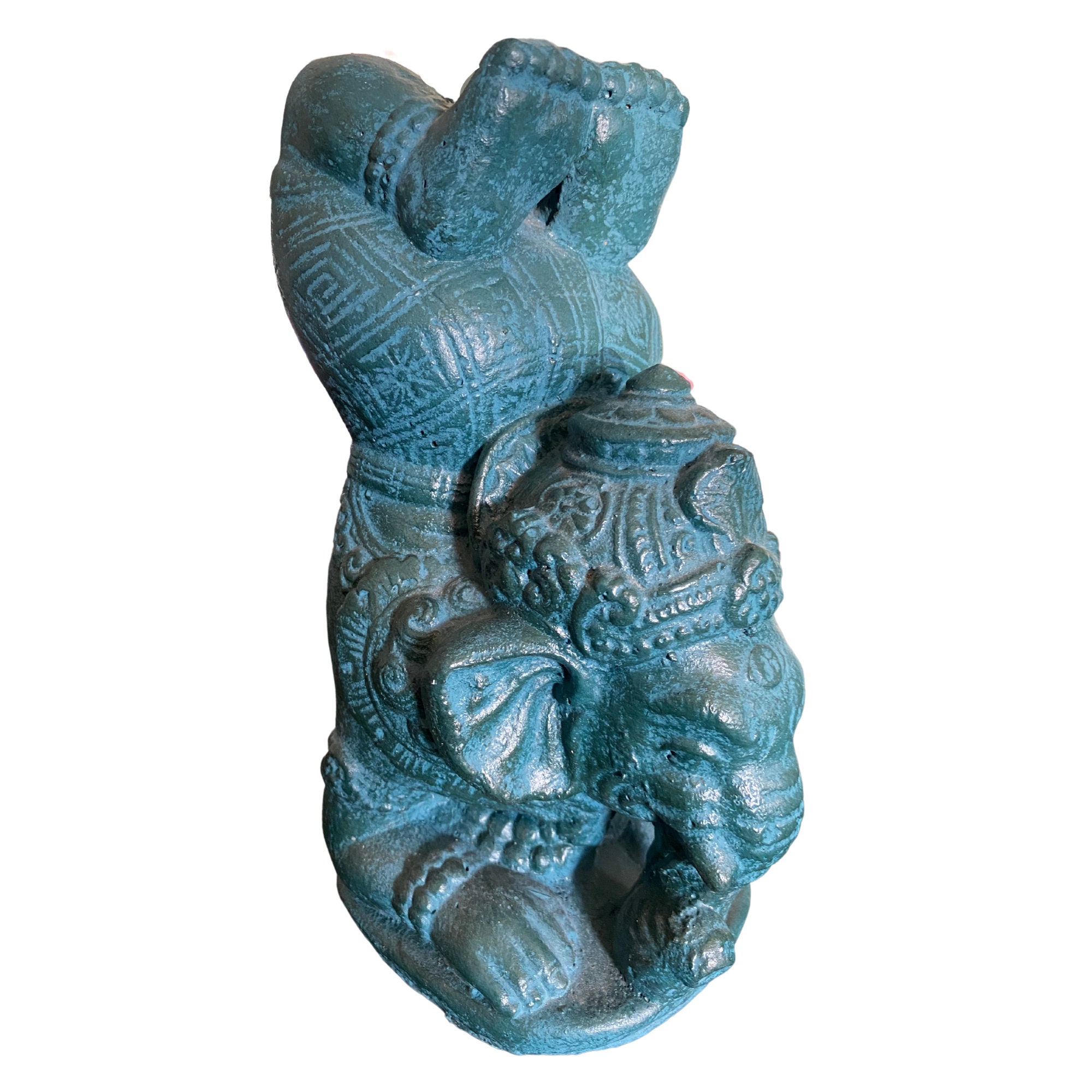 Yoga Pose Ganesha Garden Statue Cast Lava Stone Asana Elephant - Etsy