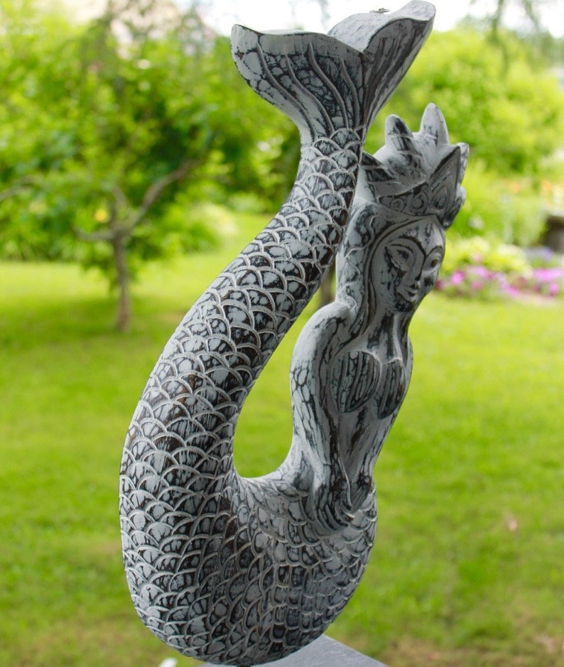 Mermaid Princess Relief Wall Art Panel Hand Carved Wood Bali | Etsy