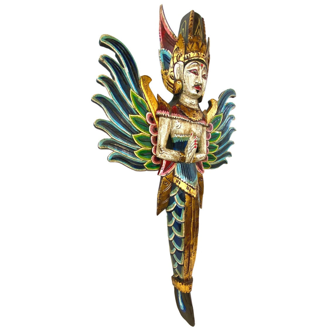 Winged Mermaid Wall Statue Rama Sita God & Goddess Hand Carved - Etsy