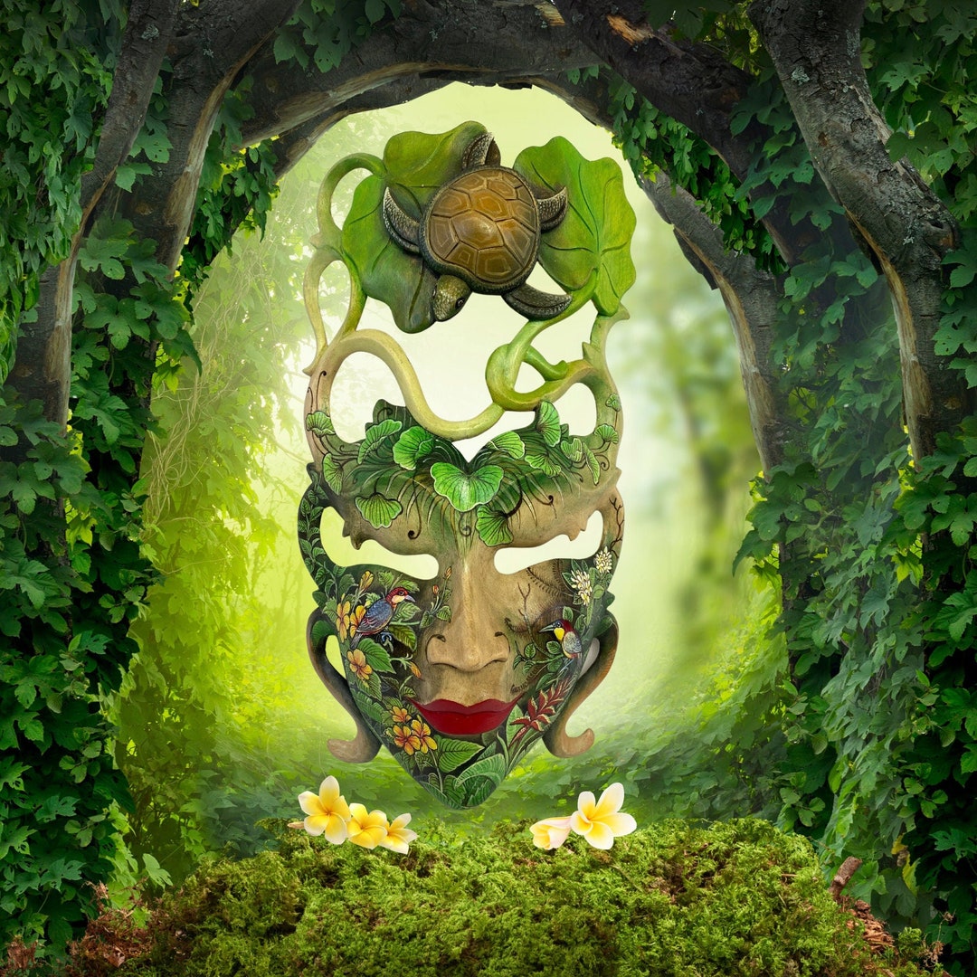 Balinese Mask Sea Turtle Goddess Dream Mask Wood Carving Indonesian ...