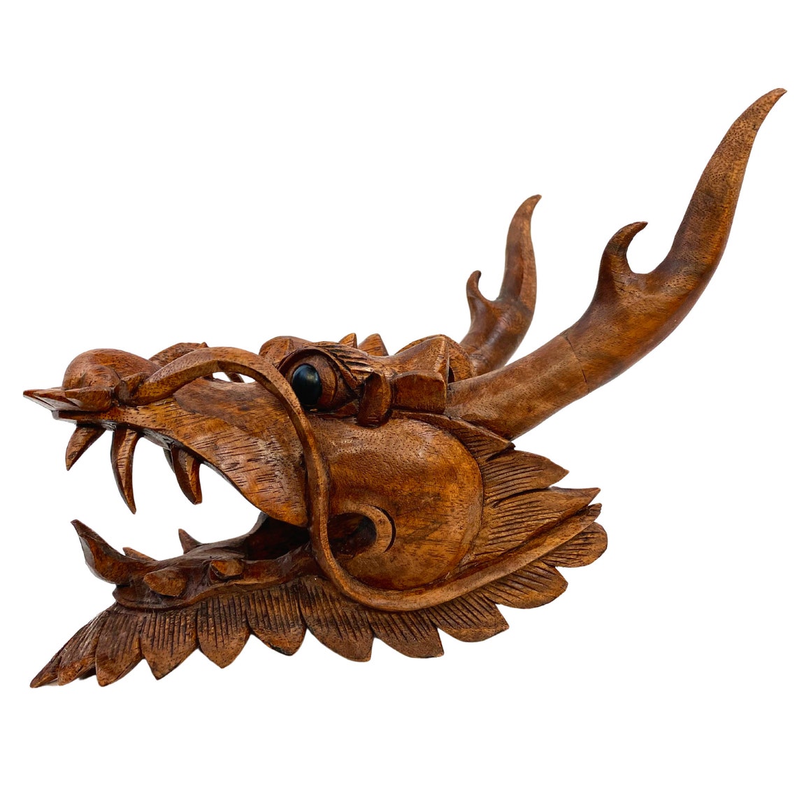 Horned Dragon Cosmic Naga Mask Hand Mask Wall Art Hand Carved - Etsy