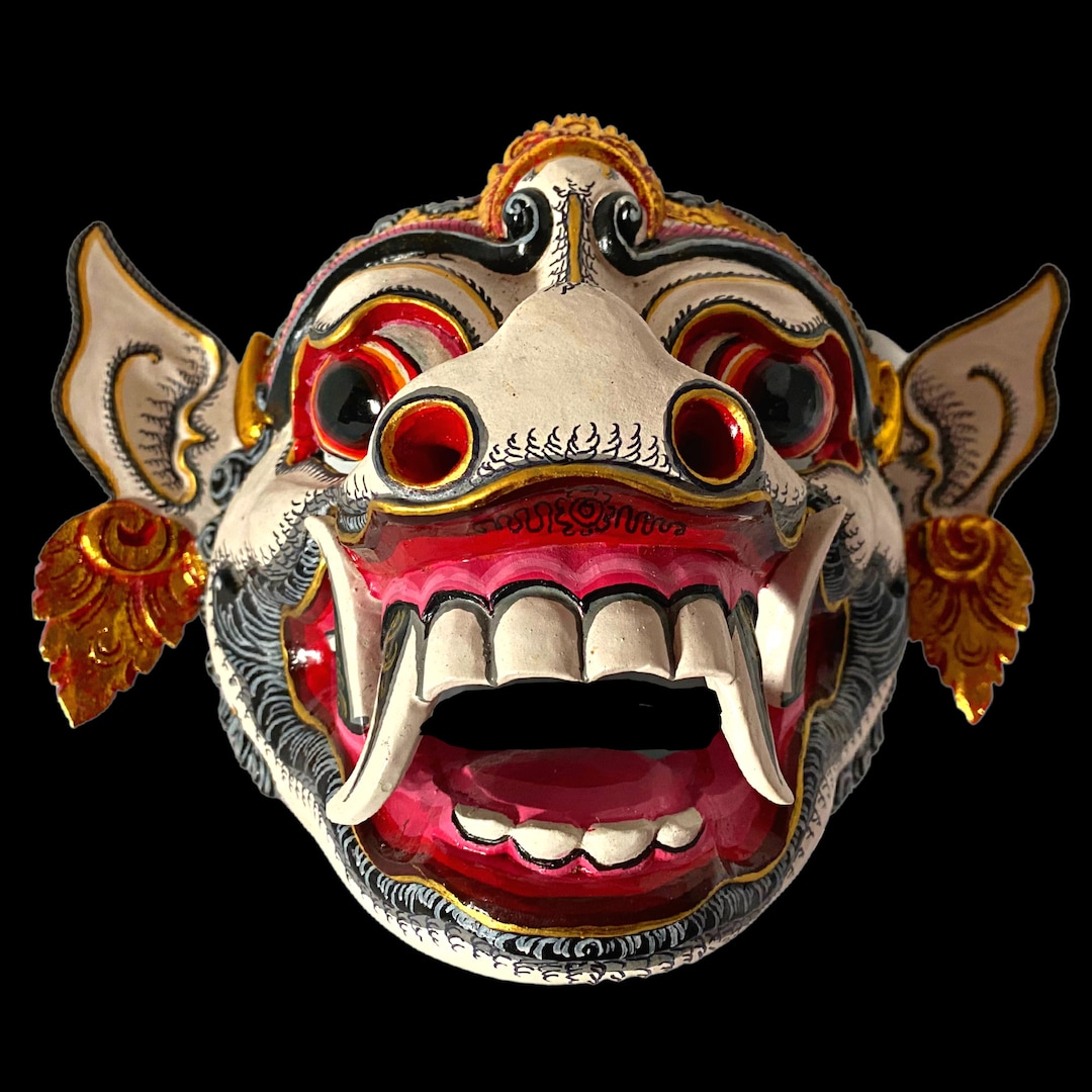 Barong Mask Bangkal Pig Boar Demon Topeng Authentic Balinese Dance Mask ...