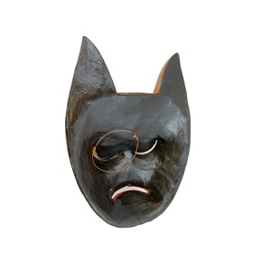 Balinese Tabby Cat Mask Feline Drama Topeng Beige Striped Kitty Scaredy ...