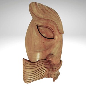 Balinese Demon Mask Hand Carved Bondres Abstract Art One Eyed Mustache ...