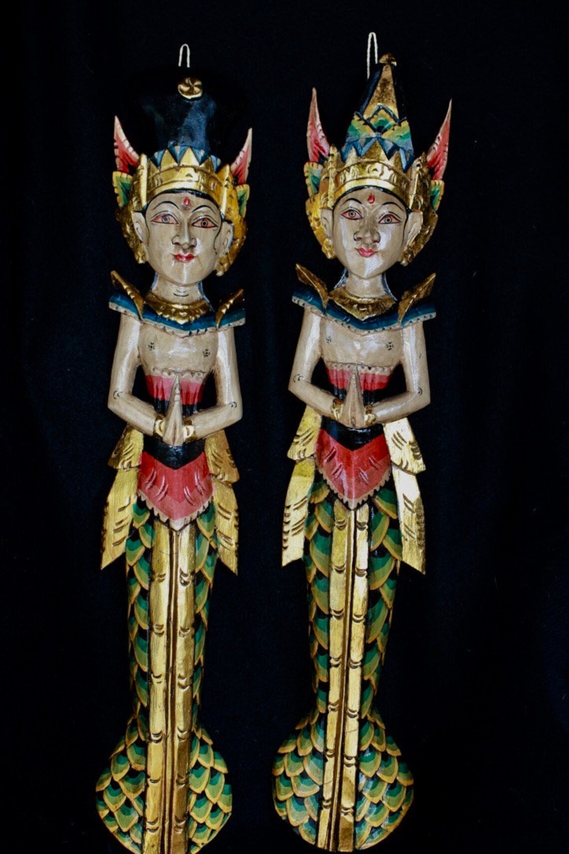 Balinese Mermaid Wall Art Dewi Sinta Goddess & Rama Guardian - Etsy