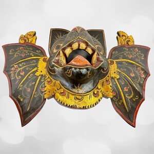 Balinese Winged Bat Mask Hand-carved Bali Folk Art Wood Carving ...