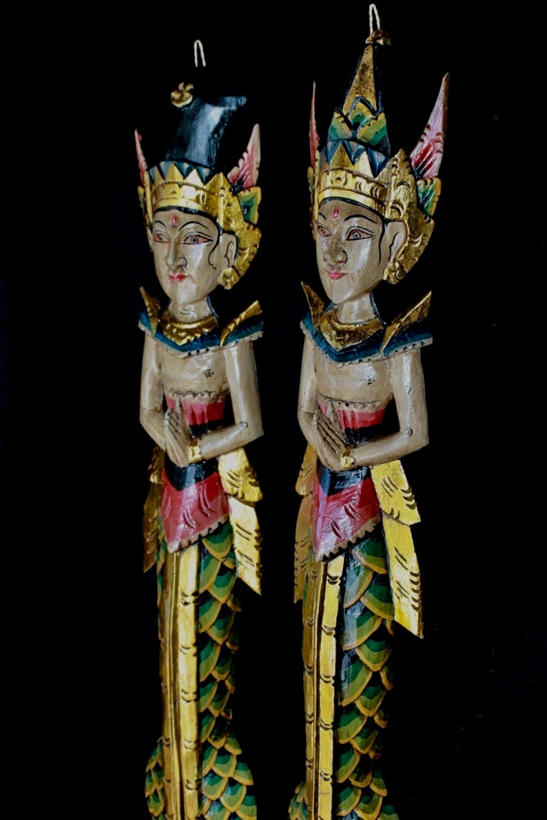 Balinese Mermaid Wall Art Dewi Sinta Goddess & Rama Guardian - Etsy