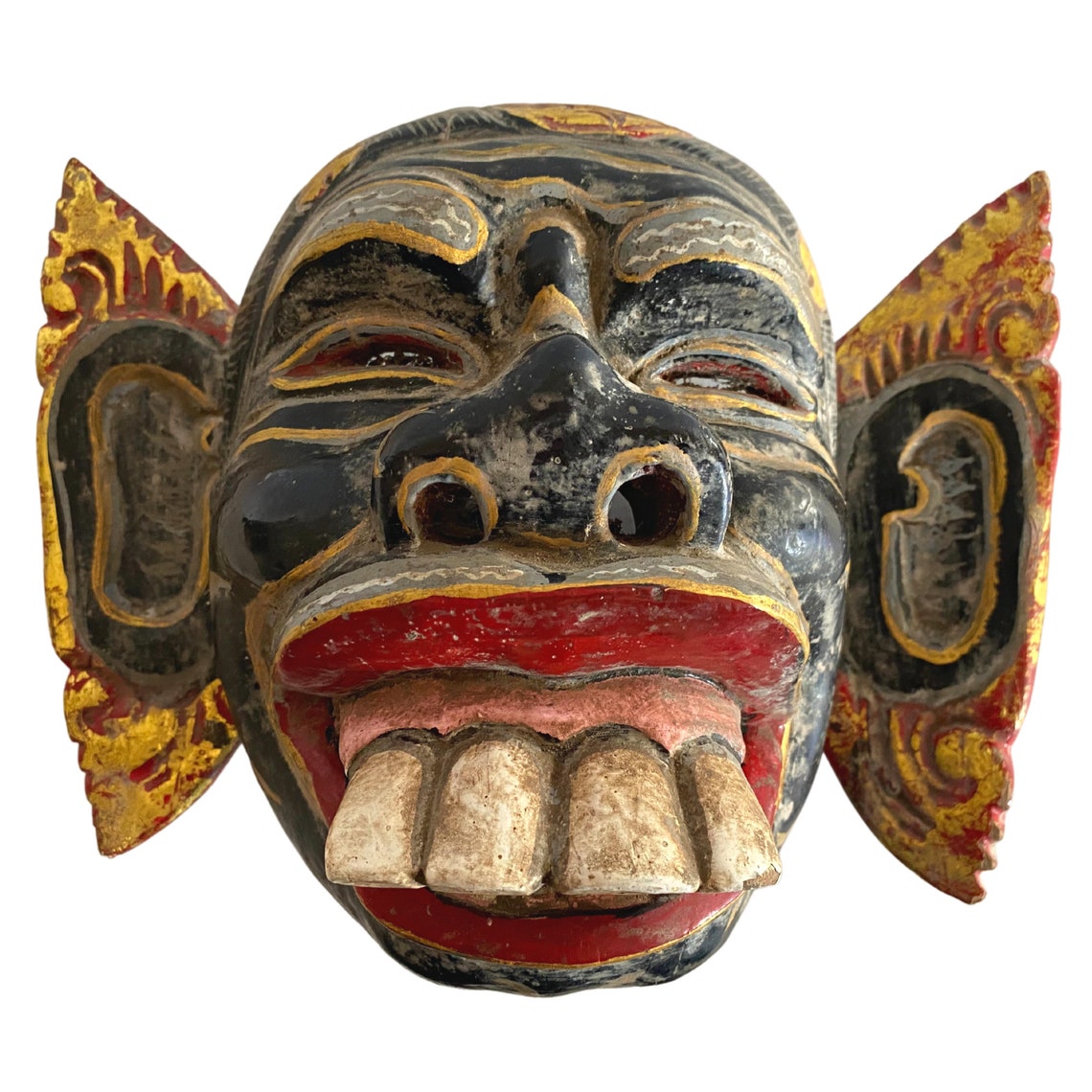 Balinese Wayang WONG Dance Drama Mask Buckteeth Demon Topeng - Etsy