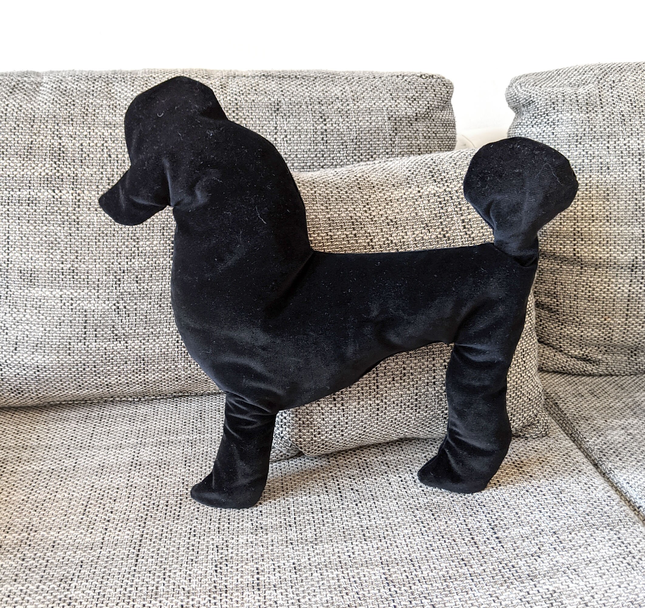 Poodle Dog Silhouette Pillow/ Poodle Terrier Dog Pillow/ Decorative ...