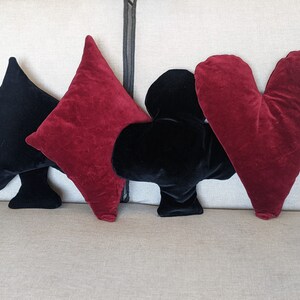 Playing Cards Pillow Set/ Decorative Throw Pillows/ Playing Cards ...