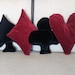 Playing Cards Pillow Set/ Decorative Throw Pillows/ Playing Cards ...