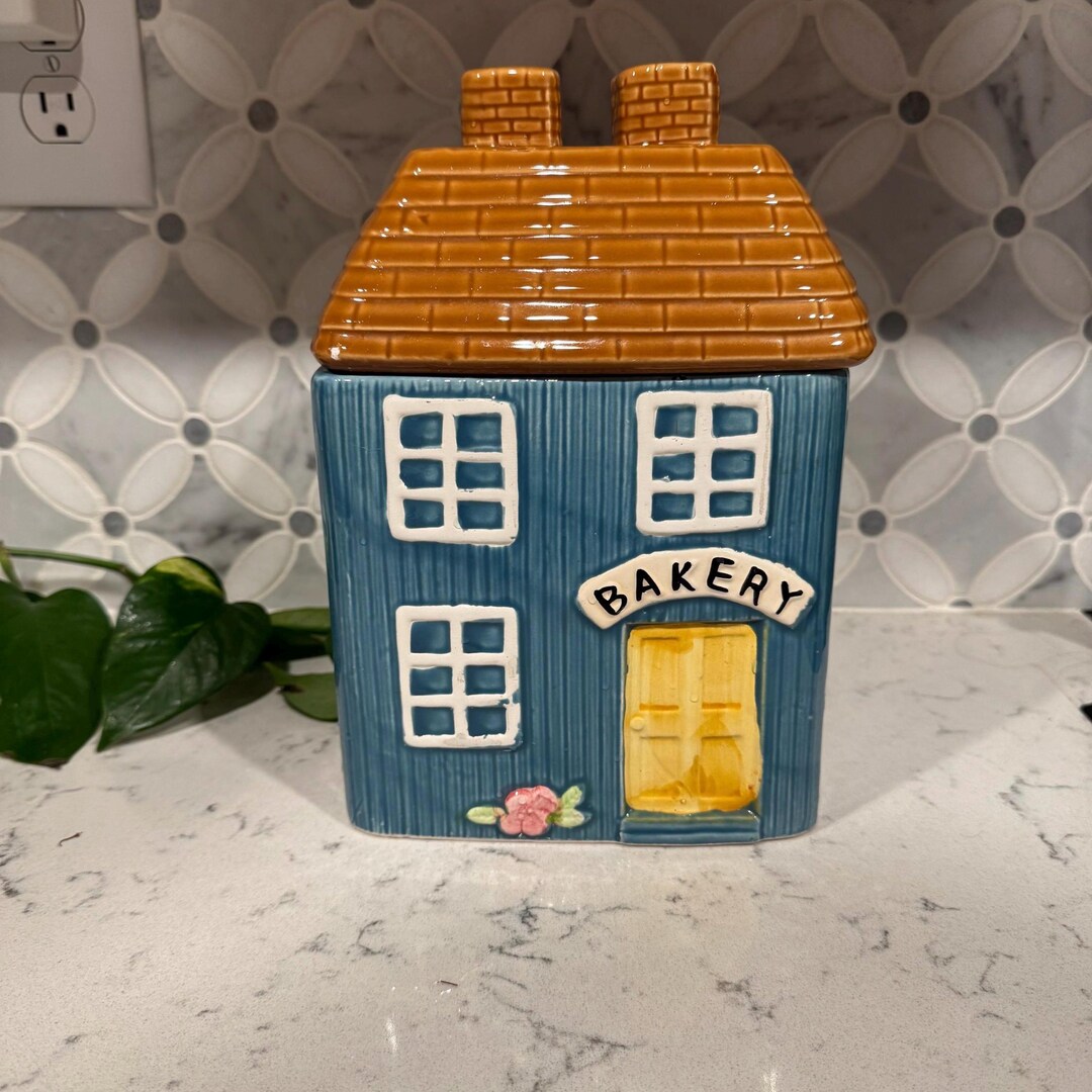 Vintage Cottage-core Cookie Jar - Etsy