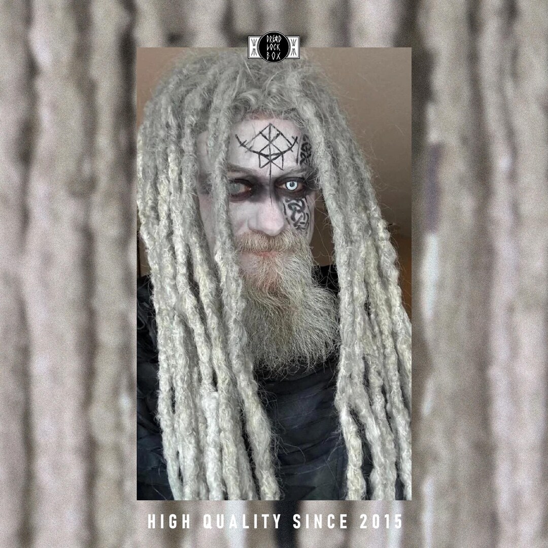 Dread Wig Lace Front | Synthetic Crochet Dreadlock | Gray Silver White ...